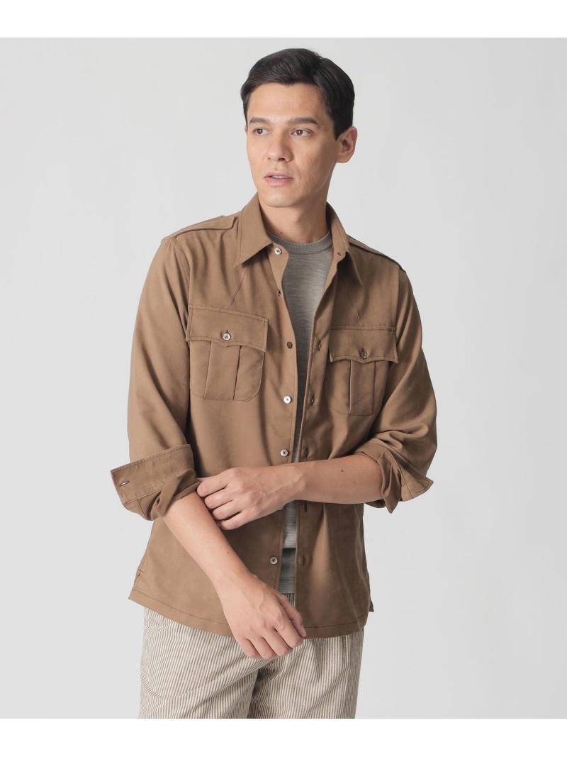 【楽天市場】【数量限定】「COLLECTION LINE」サファリシャツジャケット Paul Stuart ポール・スチュアート ジャケット・アウター ブルゾン・ジャンパー ベージュ【送料無料 ...