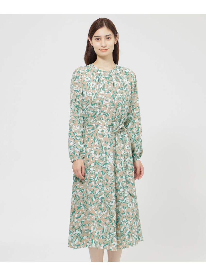 【楽天市場】【SALE／25%OFF】【ウォッシャブル】シャドーフラワープリント ワンピース Paul Stuart ポール・スチュアート ...