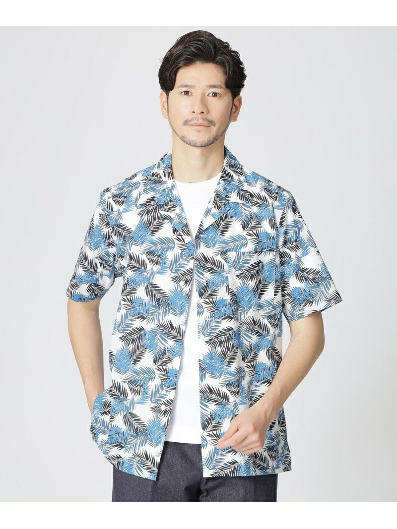 【楽天市場】【SALE／25%OFF】ボタニカルプリントコットンサッカーオープンカラーシャツ Paul Stuart ポール・スチュアート ...