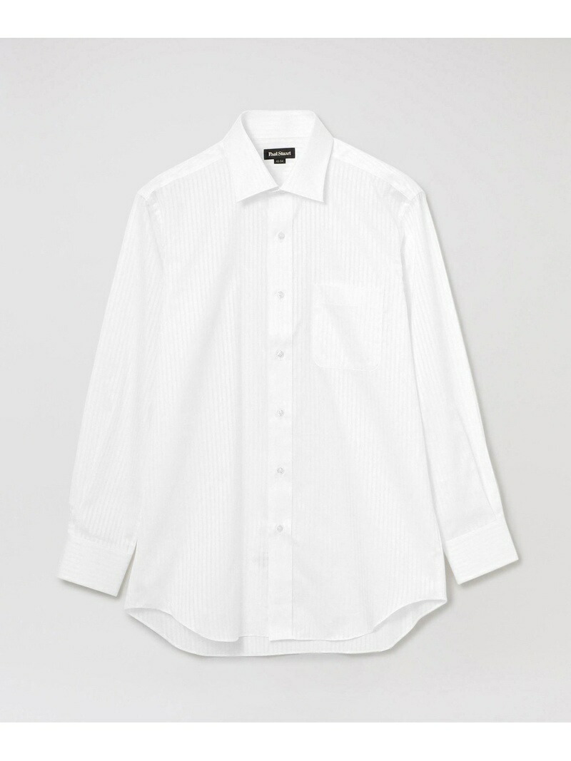 【楽天市場】ドビーストライプドレスシャツ/ワイドカラー Paul Stuart ポール・スチュアート トップス シャツ・ブラウス ホワイト ...
