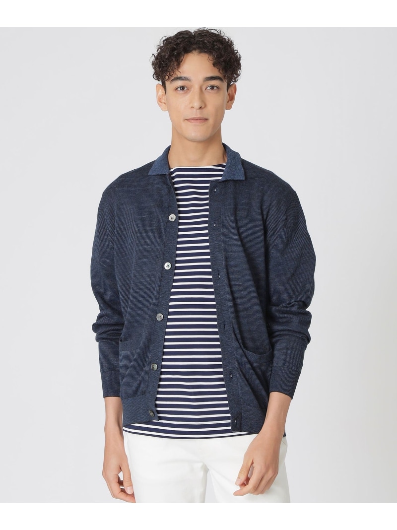 【楽天市場】【SALE／28%OFF】リネンオープンニットポロカーディガン Paul Stuart ポール・スチュアート トップス ニット ブルー ネイビー【RBA_E】【送料無料 ...