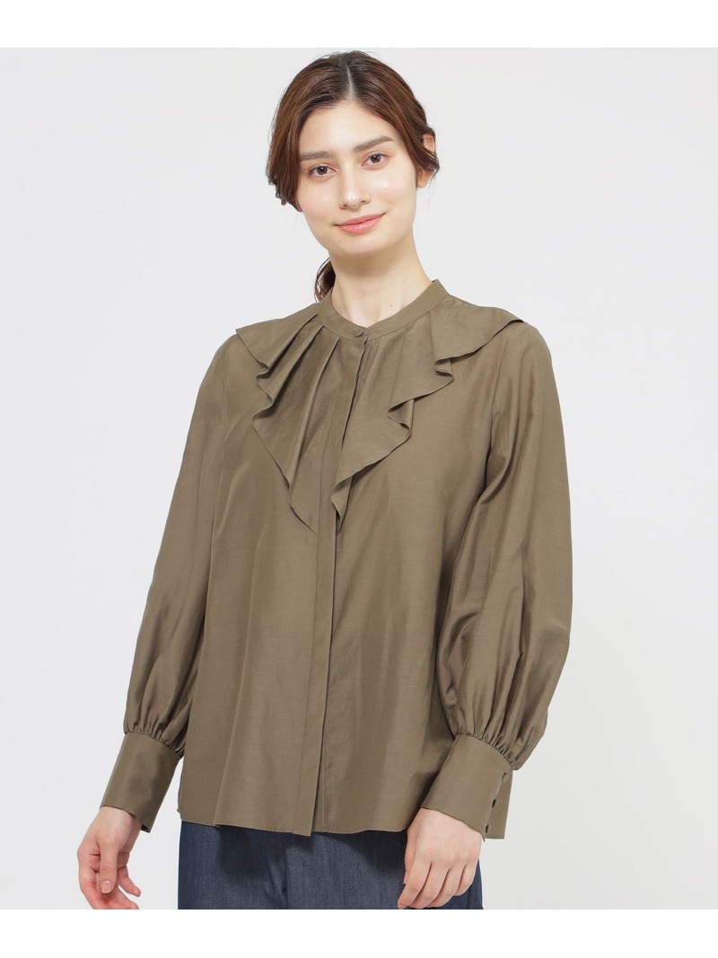 【楽天市場】【SALE／50%OFF】【ウォッシャブル】コットンシルクローン ブラウス Paul Stuart ポール・スチュアート トップス シャツ・ブラウス ネイビー ホワイト カーキ ...