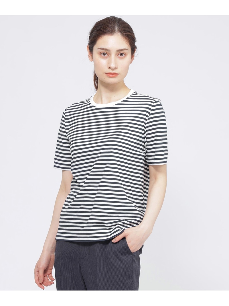 【楽天市場】【SALE／29%OFF】【WEB・一部店舗限定/ウォッシャブル】天竺ボーダー プルオーバー Paul Stuart ポール・スチュアート トップス カットソー・Tシャツ ネイビー ...