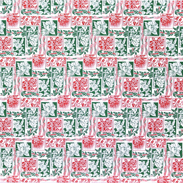 【楽天市場】ハワイアンファブリック 赤 ハイビスカス パネル柄 fab-2944RDGN 【4ヤードまでメール便可】：パウスカートショップ