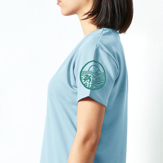 【楽天市場】フラダンスTシャツ−AlohaPride [ホヌ] ライトブルー ドライTシャツ シルクプリント レディース tsht-honu ...