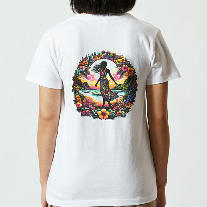 【楽天市場】フラダンスTシャツ−AlohaPride [リース] ホワイト レディース ユニセックス tsht-wreath【1枚までメール便 ...