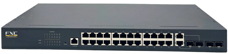 【楽天市場】【送料無料】FXC FXC5728 24ポート 10/ 100/ 1000Mbps および 4ポートSFP 管理機能付スイッチ【在庫目安:お取り寄せ】| パソコン周辺機器：PC ...