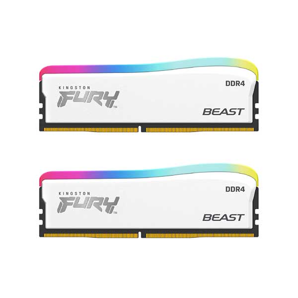 【楽天市場】Kingston 16GB(8GBx2) DDR4 3600MHz(PC4-28800) CL17 DIMM FURY Beast White RGB Special ...