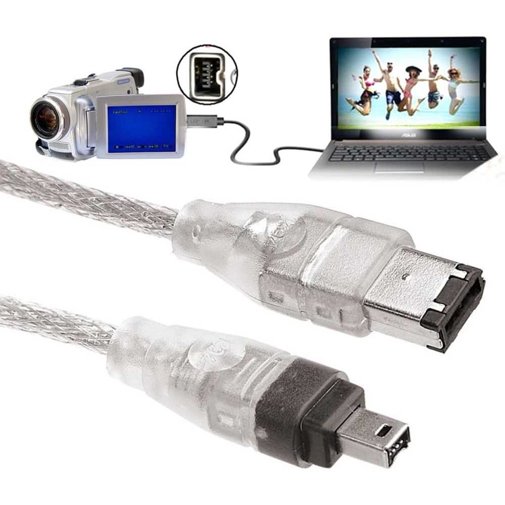【楽天市場】IEEE1394 FireWire400(i.LINK・DV)ケーブル 6pin-4pin 1.2m IEEE1394 6ピン - Firewire 400 IEEE 1394 4 ...