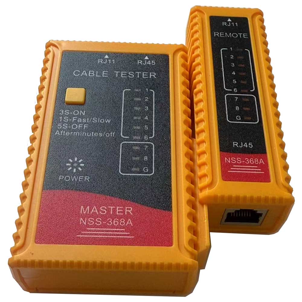 【楽天市場】LANテスター LANケーブル/RJ-45 モジュラーケーブル/RJ-11 対応 LEDライト内蔵 親機・子機脱着可 NSS-368A 送料無料：pcatec