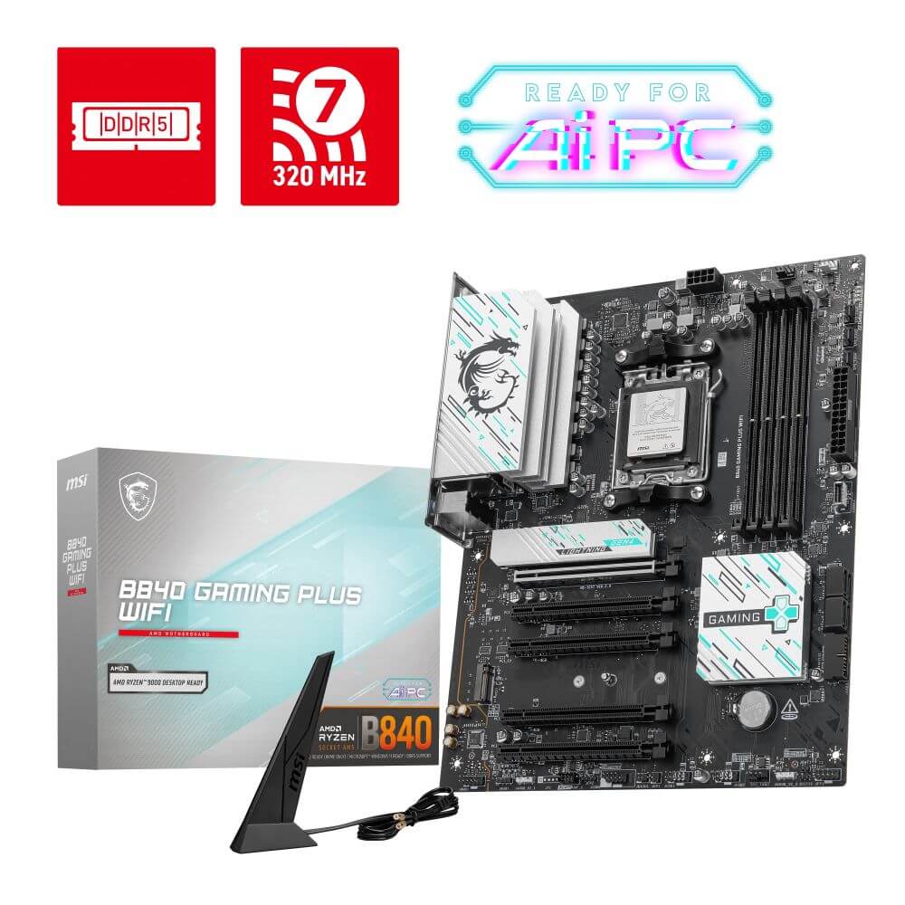 【楽天市場】MSI B840 GAMING PLUS WIFI AMD B840チップセット搭載 AMD Ryzen 9000/8000 ...