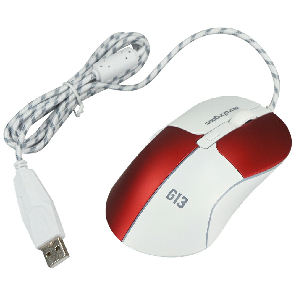 【楽天市場】新品 ゲーミングマウス microkingdom GAMING MOUSE G13 RED【180日保証】：PCsPOCKETピー ...