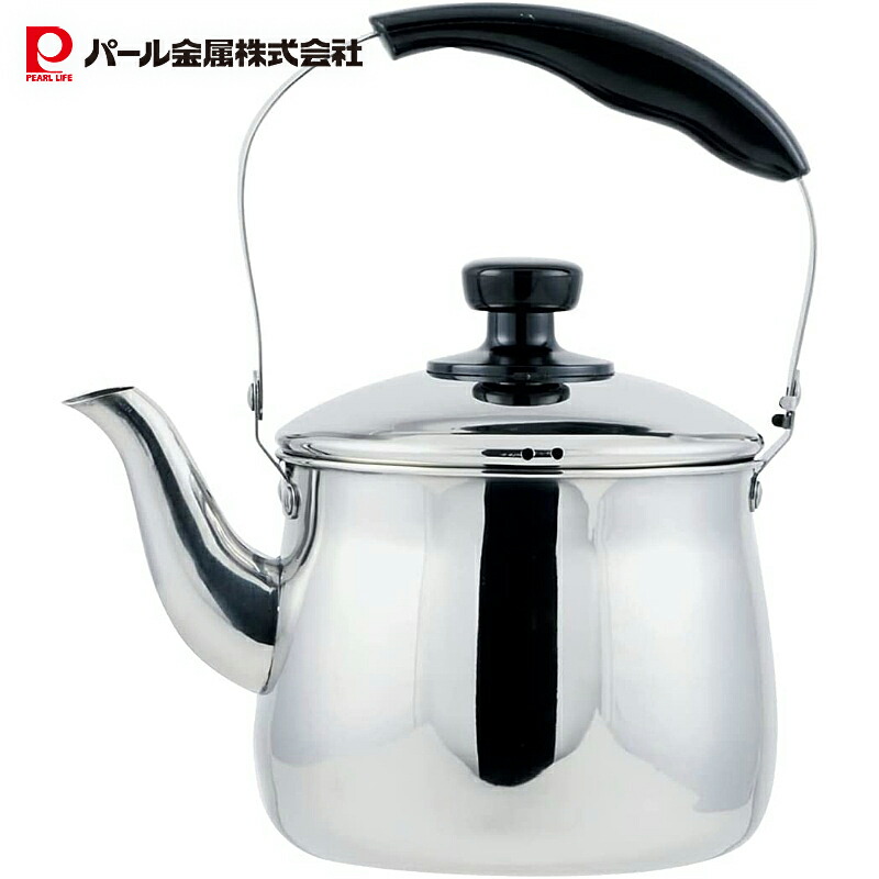 【楽天市場】パール金属 ケットル ケトル やかん 2.5L 広口 IH対応 18-8ステンレス製 エリック3 HB-6449：パール金属オンラインストア