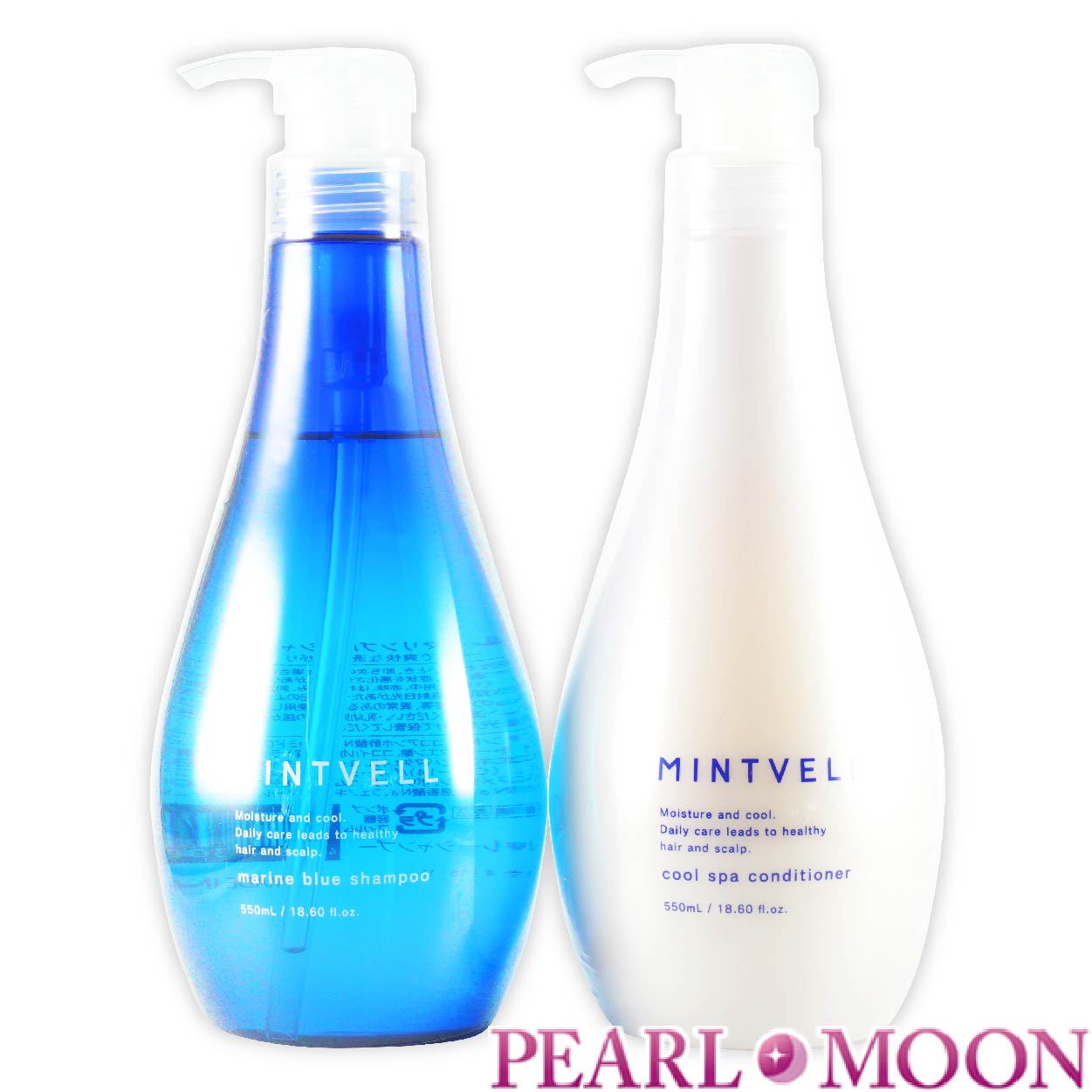 【楽天市場】サンコール MINTVELL ミントベル マリンブルーシャンプー&クールスパコンディショナーセット 550ml：PearlMoon 楽天市場店