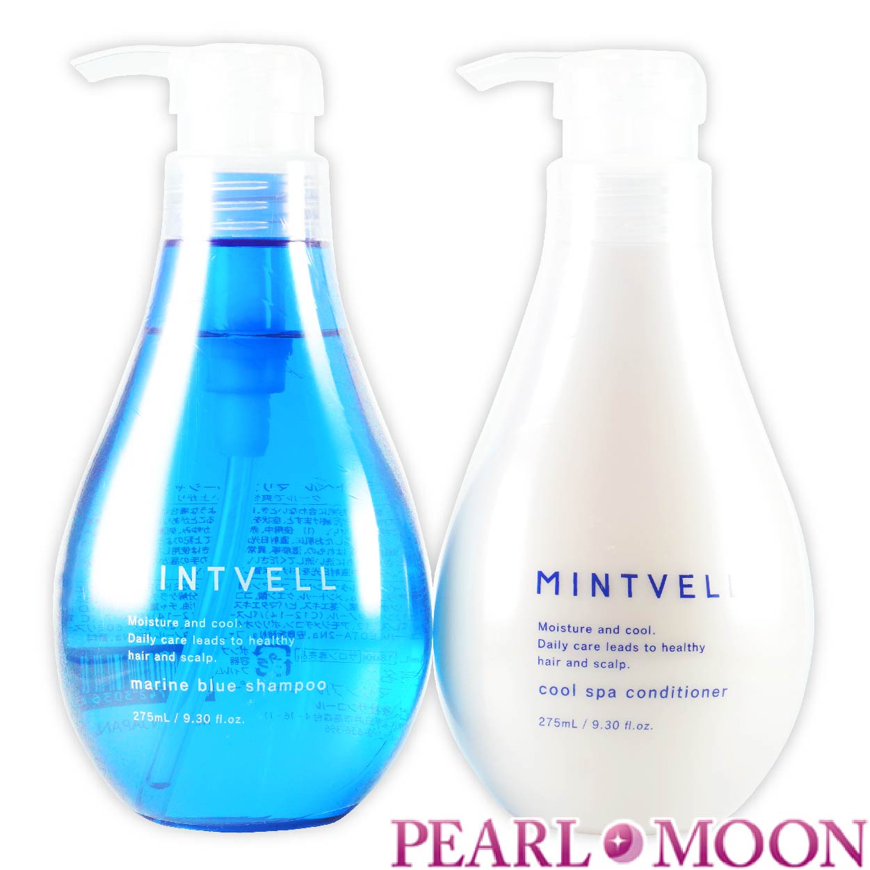【楽天市場】サンコール MINTVELL ミントベル マリンブルーシャンプー&クールスパコンディショナーセット 275ml：PearlMoon 楽天市場店
