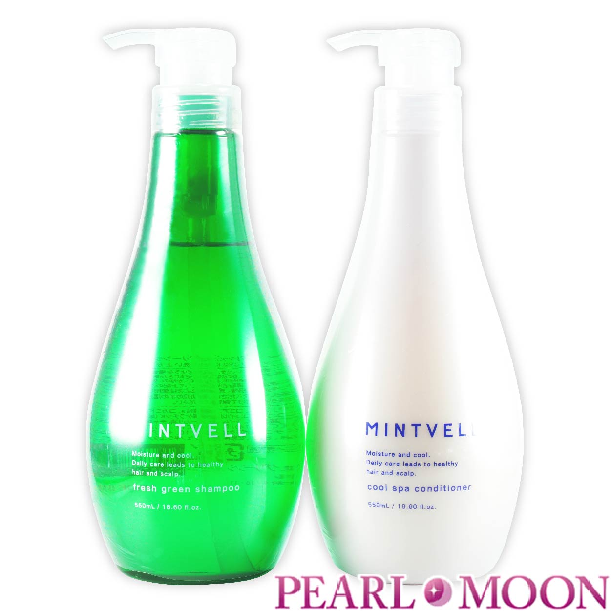 【楽天市場】サンコール MINTVELL ミントベル フレッシュグリーンシャンプー&クールスパコンディショナーセット 550ml：PearlMoon 楽天市場店