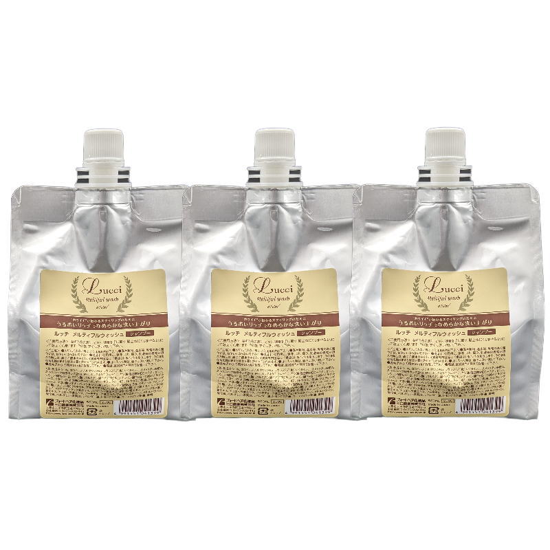 【楽天市場】ミアンビューティー ルッチ メルティフルウォッシュ (シャンプー) 550mlリフィル×3点セット：PECHKA