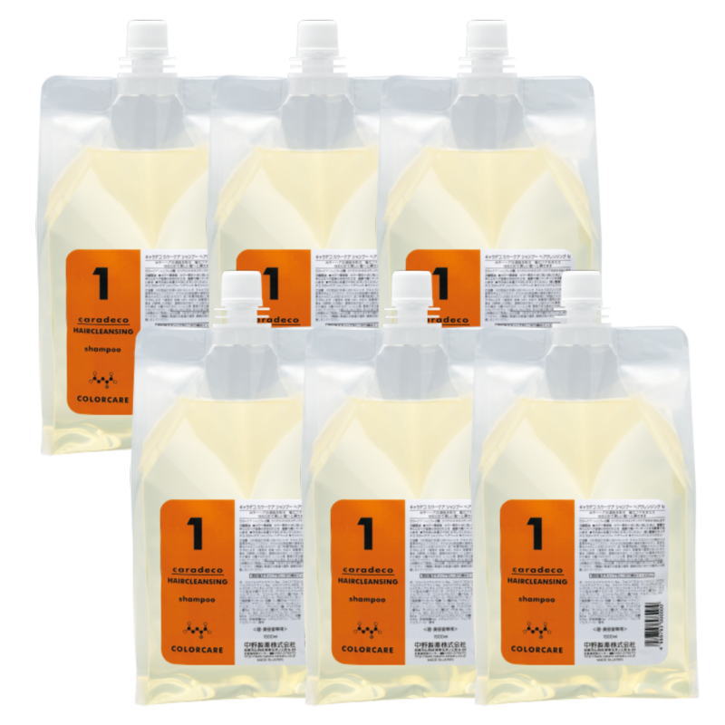 【楽天市場】ナカノ キャラデコ カラーケア シャンプー ヘアクレンジングN 1500ml【6本セット】：PECHKA
