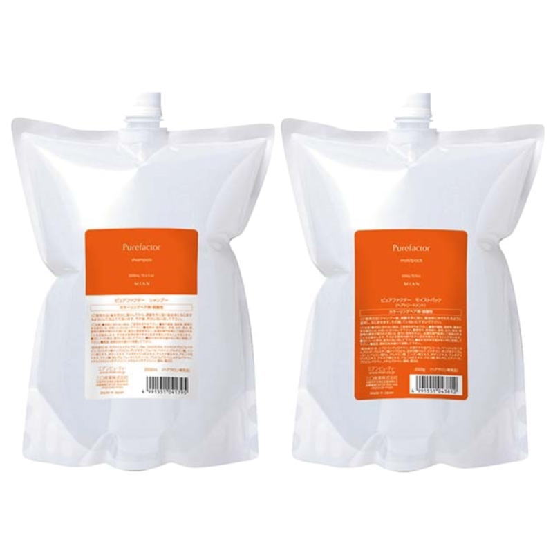 【楽天市場】ミアンビューティー ピュアファクター シャンプー 2000ml モイストパック 2000gリフィルセット：PECHKA