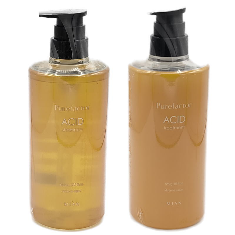【楽天市場】ミアンビューティー ピュアファクター アシッド ACID シャンプー 600ml トリートメント 590gセット：PECHKA