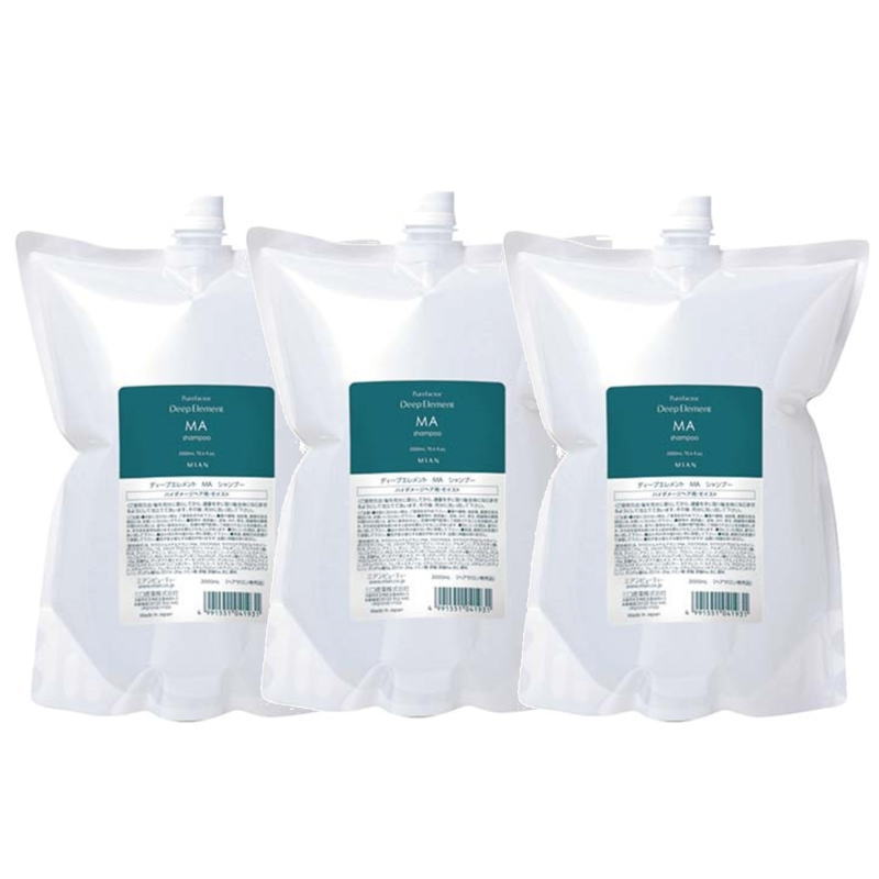 【楽天市場】ミアンビューティー ピュアファクター ディープエレメント MA シャンプー 2000mlリフィル×3点セット：PECHKA