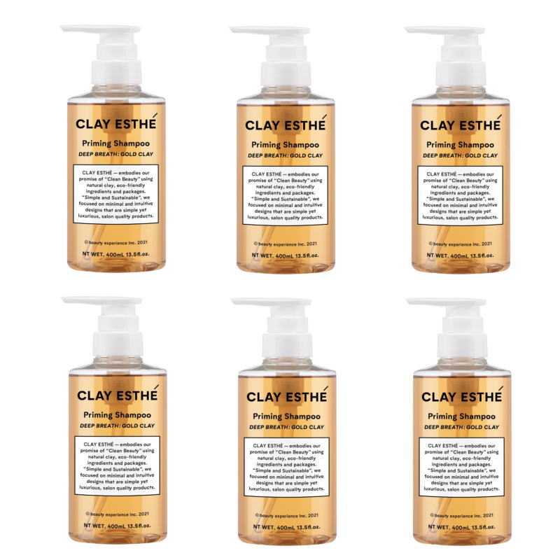 【楽天市場】b-ex クレイエステ プライミングシャンプー ゴールドクレイ 400ml ×6点セット：PECHKA