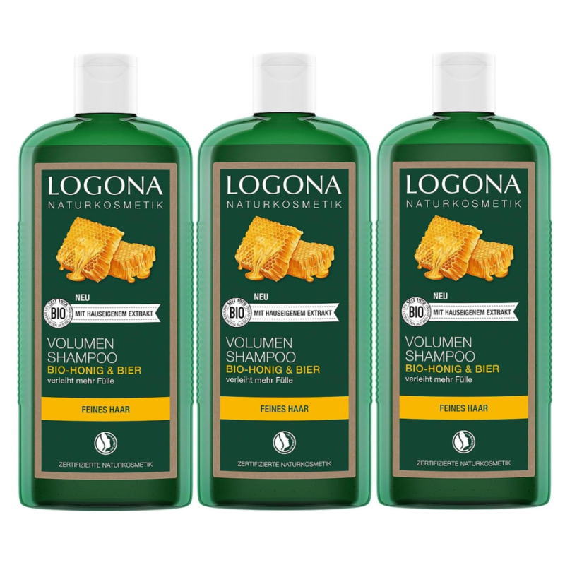 【楽天市場】LOGONA ロゴナ ボリューム シャンプー(ビール＆はちみつ) 500ml×3点セット：PECHKA