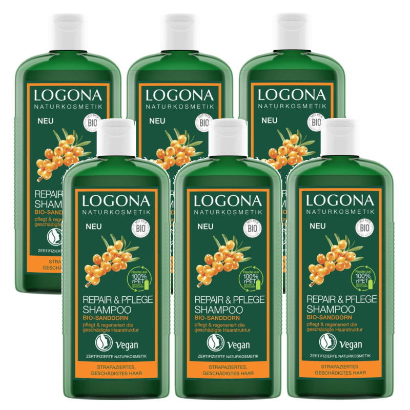 【楽天市場】LOGONA ロゴナ リペア シャンプー(ヒッポファン) 250ml×6点セット：PECHKA
