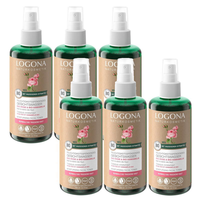 【楽天市場】LOGONA ロゴナ モイスチャライジング フェイシャルトナー(ローズ＆ハマメリス)(150ml)×6点セット：PECHKA