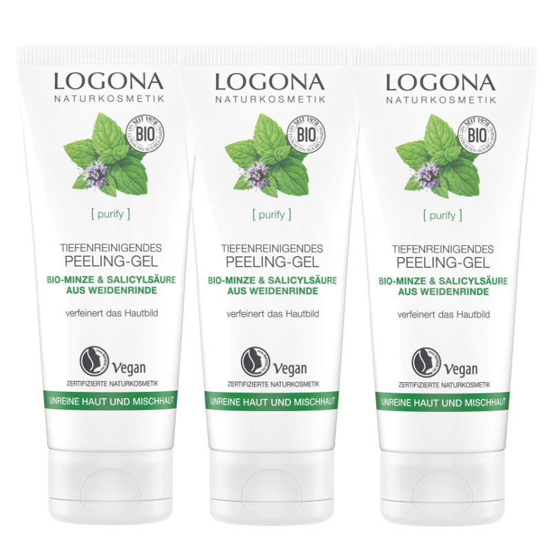 【楽天市場】LOGONA ロゴナ ピーリングジェル(ミント)(100ml)×3点セット：PECHKA