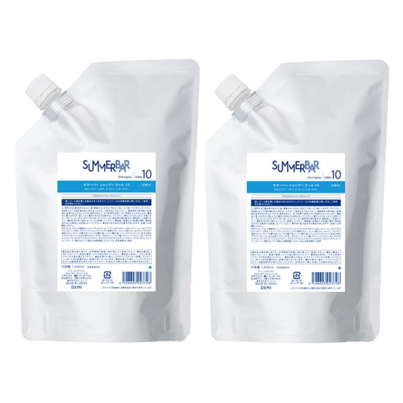 【楽天市場】デミ サマーバー シャンプー クール 10 1000ml（レフィル）【2個セット】：PECHKA