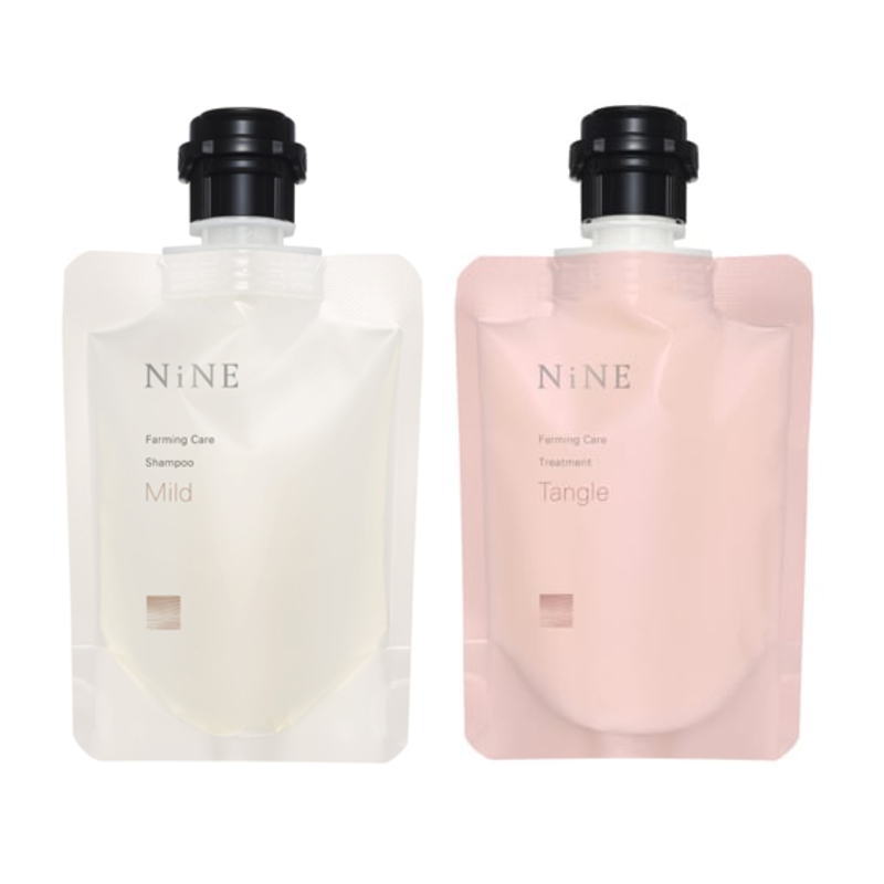 【楽天市場】ホーユー ナイン ファーミングケア シャンプー(90ml)トリートメント タングル(90g)ミニパウチセット：PECHKA