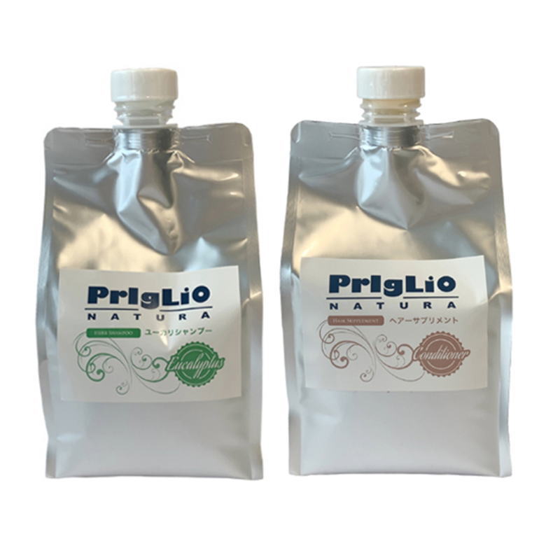 【楽天市場】プリグリオC ユーカリシャンプー (900ml) D ヘアサプリメント (900ml)リフィルセット：PECHKA