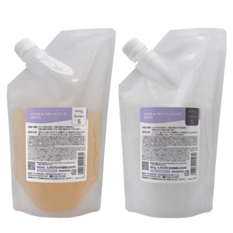 【楽天市場】クオレ michite by AXI シャンプーS 500ml トリートメントS 500g リフィルセット：PECHKA