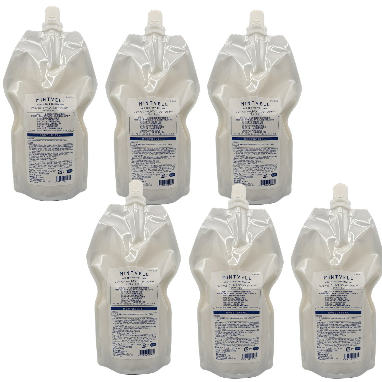 【楽天市場】サンコール ミントベル クールスパコンディショナー 700mlリフィル【×6個セット】：PECHKA