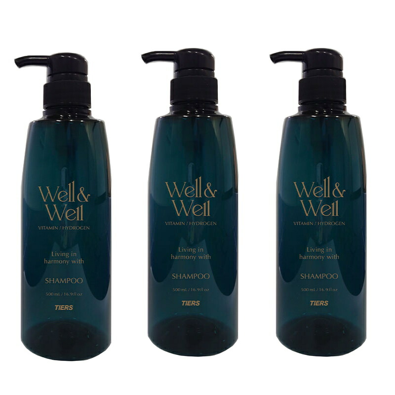 【楽天市場】ティアーズ ウェル＆ウェル ビタミンシャンプー 500ml ×3個セット：PECHKA