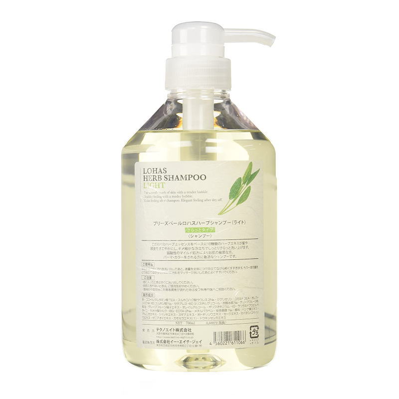 【楽天市場】テクノエイト ロハスハーブシャンプー ライト (さらっとタイプ) 700ml：PECHKA
