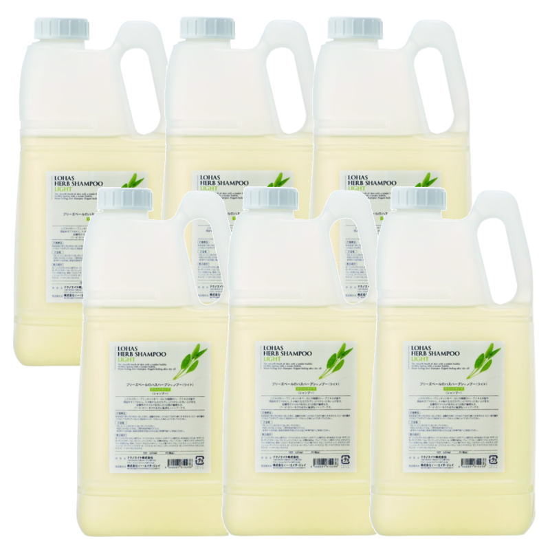 【楽天市場】テクノエイト ロハスハーブシャンプー ライト (さらっとタイプ) 2000ml リフィル【6個セット】：PECHKA
