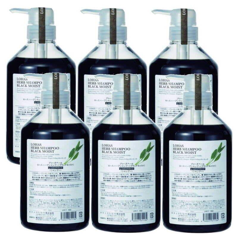 【楽天市場】テクノエイト ロハスハーブシャンプー ブラックモイスト (しっとり艶タイプ) 700ml【6個セット】：PECHKA