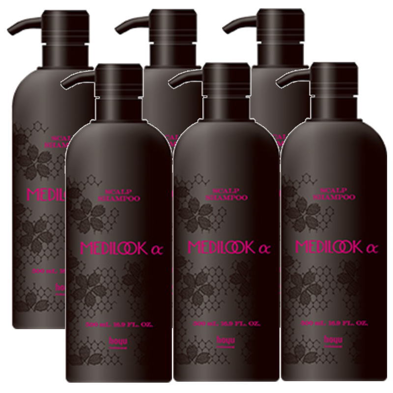 【楽天市場】hoyu ホーユープロフェッショナル メディルックα スキャルプシャンプー 500ml×6点セット：PECHKA