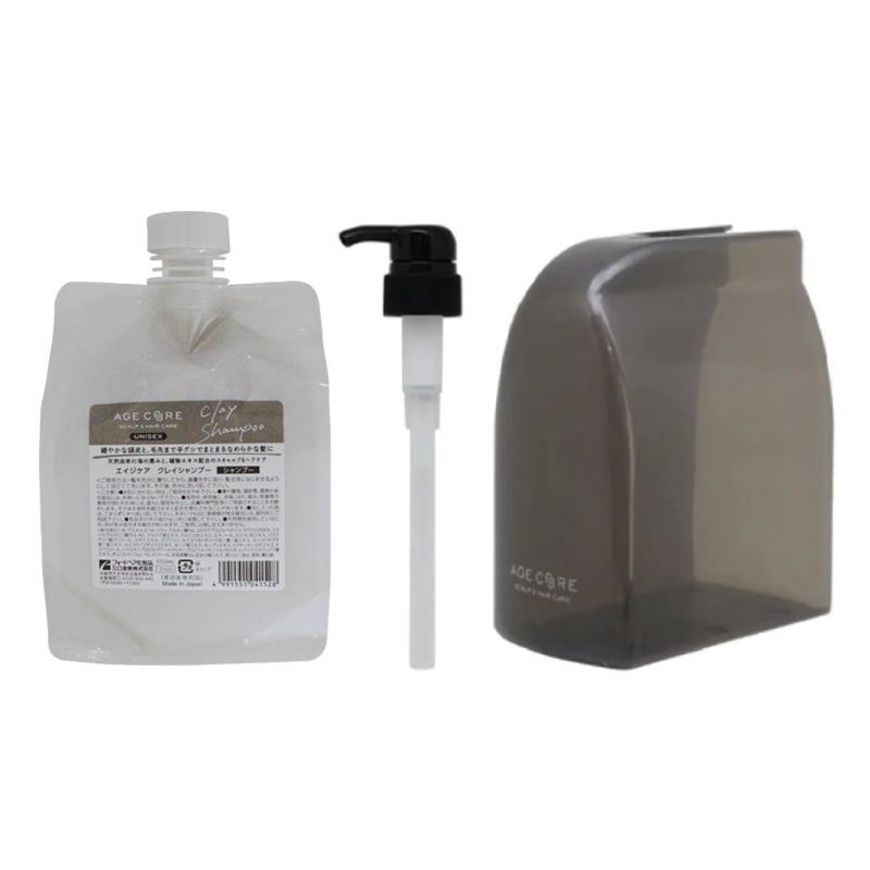 【楽天市場】ミアンビューティー エイジケア クレイシャンプー 550mlリフィル+専用カートリッジ（ポンプ付）セット：PECHKA
