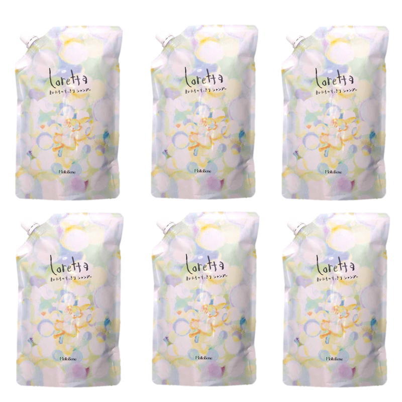 【楽天市場】b-ex ロレッタ まいにちのすっきりシャンプー 500mlリフィル ×6点セット：PECHKA