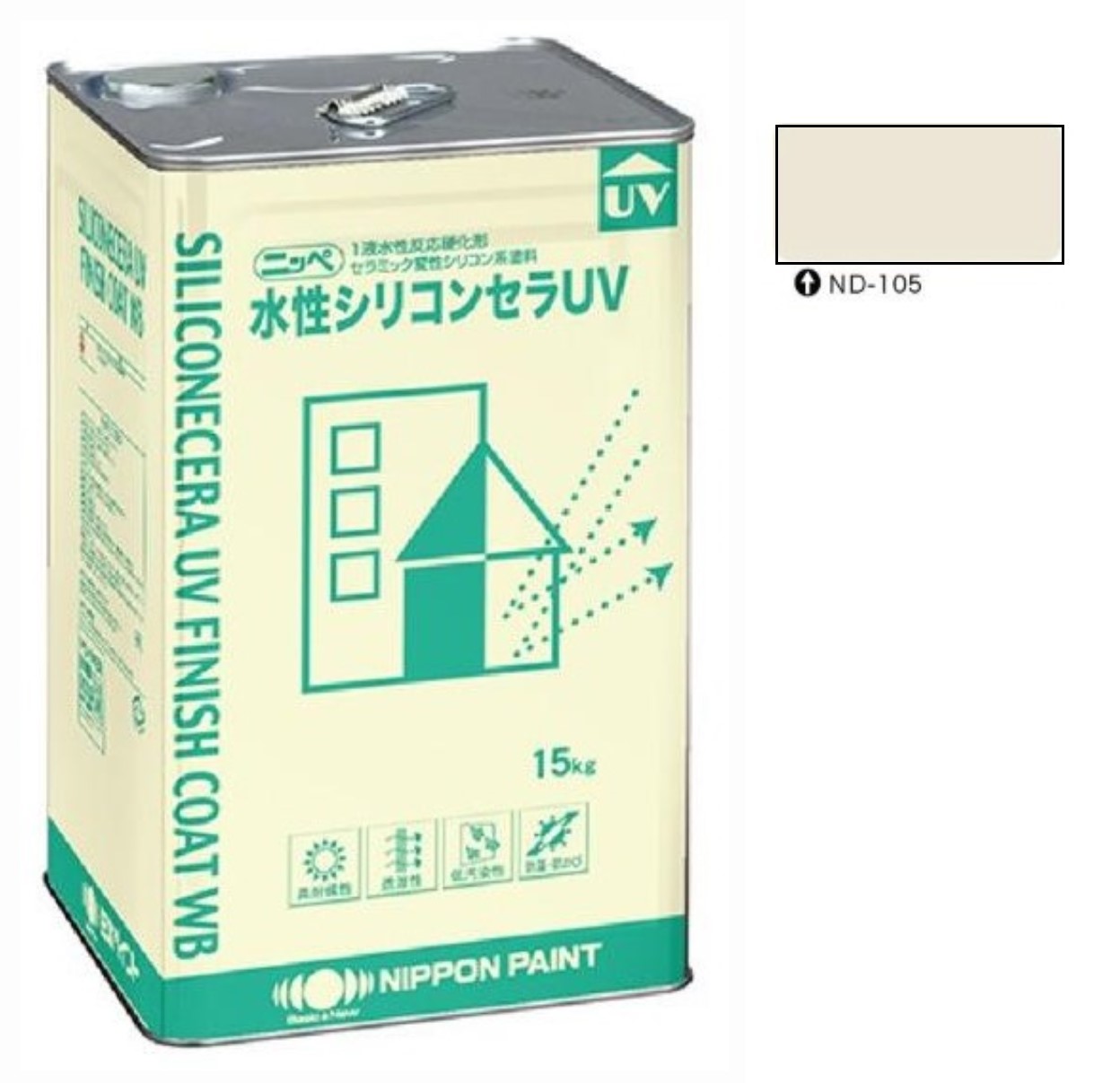 【楽天市場】水性シリコンセラUV ND-105 15kg 【日本ペイント】：ペイントオール