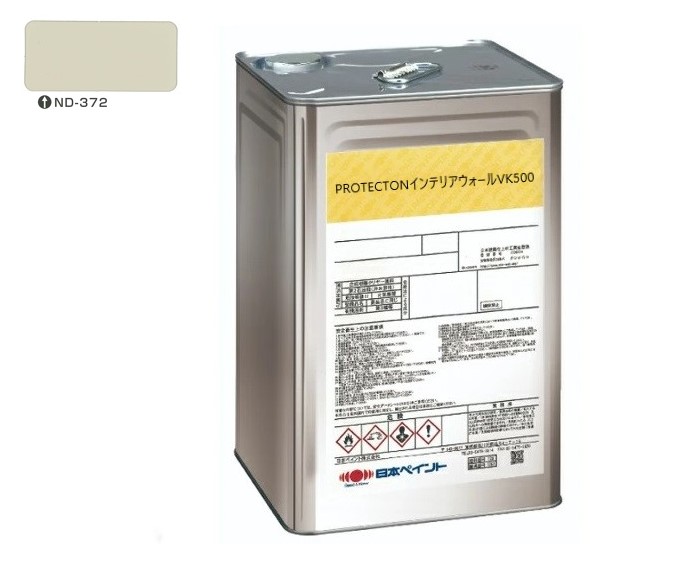 【楽天市場】PROTECTONインテリアウォール VK500 ND−372 15kg【日本ペイント】室内塗料 ウイルス対策 上塗 淡彩：ペイントオール