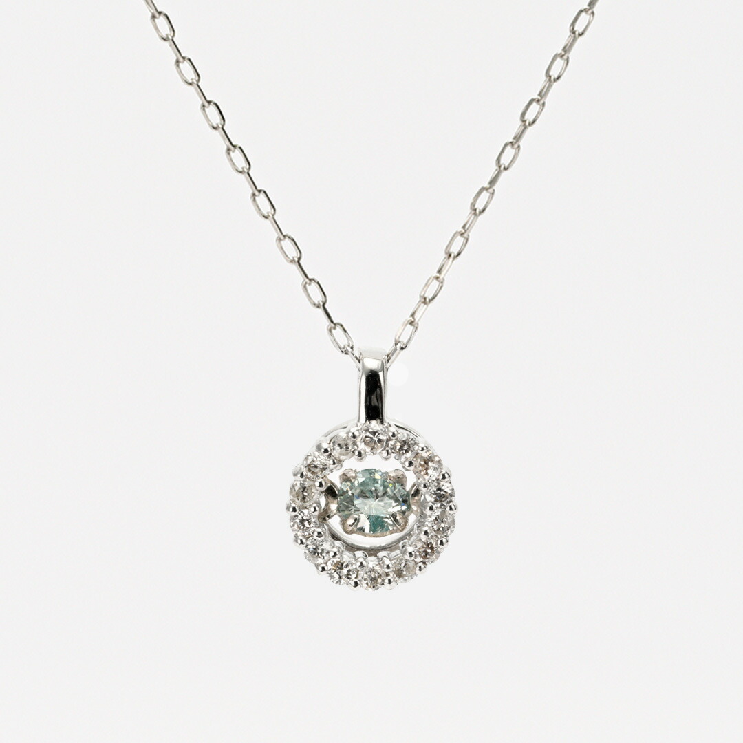 【楽天市場】ネックレス プラチナ アイスブルーダイヤモンド0.05ct ダイヤモンド合計0.05ct(ダンシングストーン)(ラウンドブリリアントカット)(鑑別カード付き)[2221145102 ...