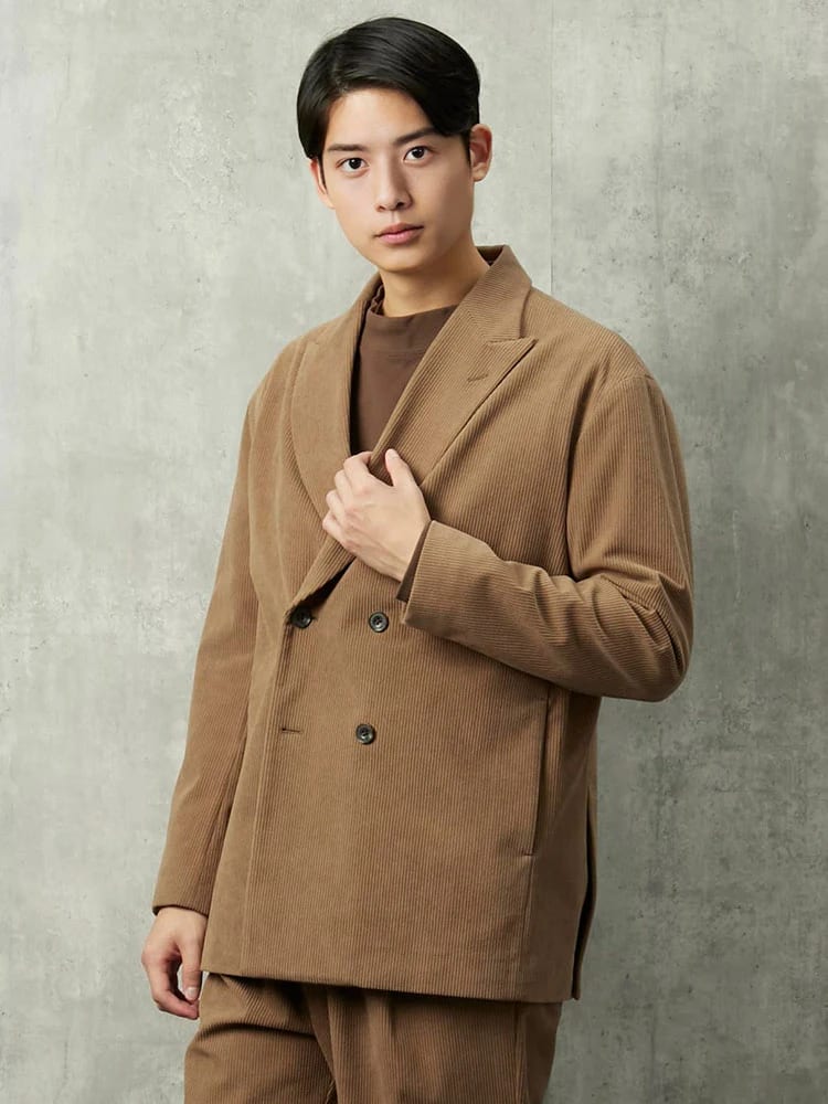 【楽天市場】【アウトレット】メンズカジュアルアウター ジャケット TRANS CONTINENTS 太畝トリコットコールセットアップジャケット ベージュ S M L LL ポリエステル 秋冬 ...