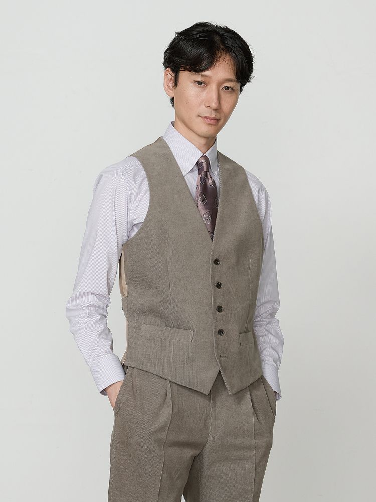 【楽天市場】メンズジャケット ベスト TRANS CONTINENTS TCコーデュロイ3Pセットアップベスト ベージュ S M L LL 綿 ポリエステル ポリウレタン 秋冬 PSFA ...