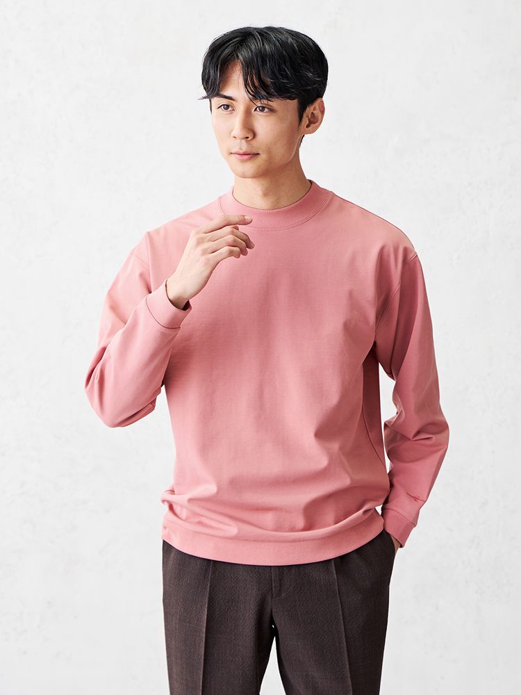 【楽天市場】メンズカジュアルインナー ロンT TRANS CONTINENTS ハイゲージ モックネックロンT ピンク M L LL 綿 ポリエステル ポリウレタン 春夏 PSFA：PSFA ...