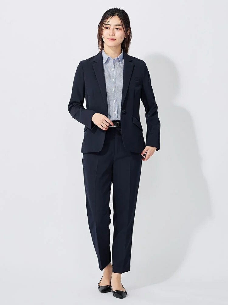 【楽天市場】レディース【上下セット】ライトセットアップ 洗える ストレッチ 後ろウエストゴム ネイビー S M L LL 3L ポリエステル ポリウレタン 通年 PSFA：PSFA ピーエスエフエー