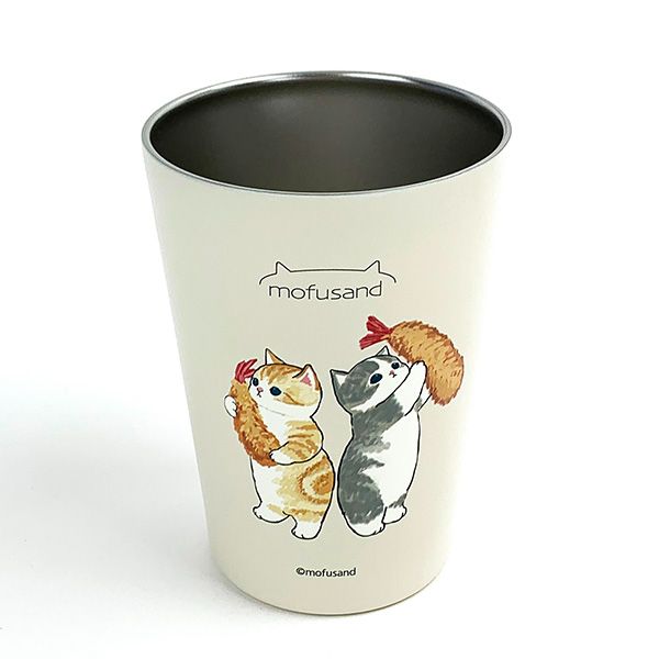 【楽天市場】mofusand もふさんど 2WAY真空二重タンブラーM（えび天にゃん) 450ml コップ キッチン：キャラグッズ PERFECT WORLD TOKYO